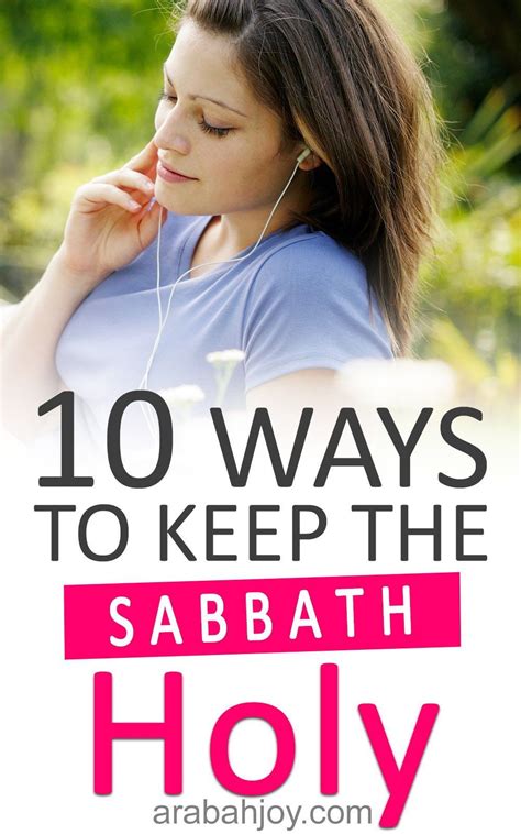 10 Ways To Keep The Sabbath Holy Artofit