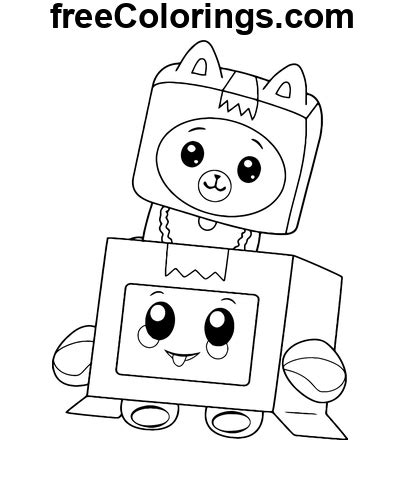Foxy And Boxy Of Lankybox Free Printable Coloring Pages