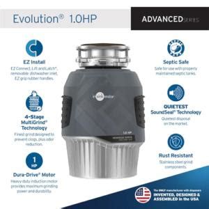 InSinkErator EVOLUTION 1HP 1 HP Garbage Disposal EZ Connect 3 Foot