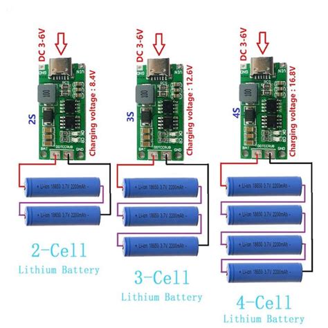 Multi Cell 2s 3s 4s Type C To 8 4v 12 6v 16 8v Step Up Boost Lipo