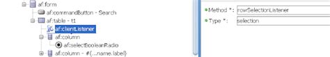 Adf Goodies Single Row Selection In Af Table Using Radio Button