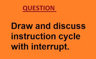 Draw And Discuss Instruction Cycle With Interrupt M M R Cse