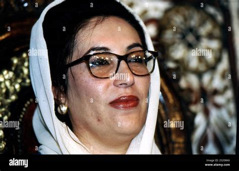 Karachi Pakistanjanuary 1998 Pakistans Former And Late Female Prime