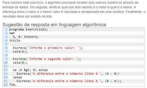 Escreva um algoritmo que leia dois valores numéricos e depois mostre a