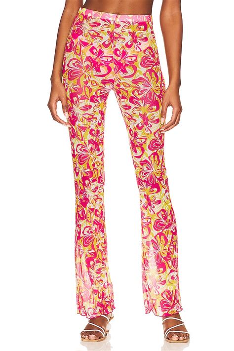 BEACH RIOT Jackie Pant In Hyper Hibiscus REVOLVE