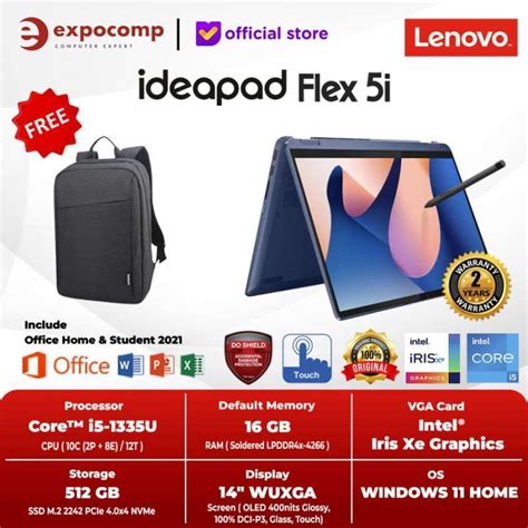 Jual Lenovo Ideapad Flex I Iru Core I U Gb Gb Win Ohs Touch Di Seller Expocomp