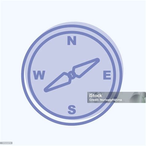 아이콘 방향 바다 상징을 위해 적당한 두 가지 톤 스타일 편집 가능한 간단한 디자인 디자인 템플릿 벡터 간단한 기호 그림 개념에 대한 스톡 벡터 아트 및 기타 이미지