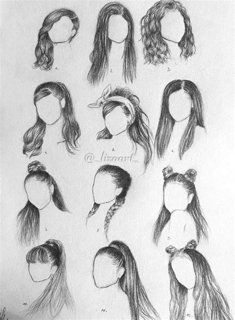 Pin By Paris Richardson On Amazing Art Easy Hair Drawings How To