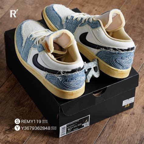 R 代購 Air Jordan 1 Low SE WRMK Sashiko Denim 刺子繡 藍 FN7670 493 Yahoo奇摩拍賣