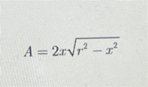 Solved A This Is A Question On The Largest Rectangle That