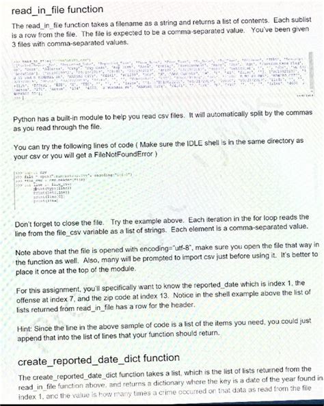 Solved Use Dictionaries Previous Skills In Reading Data