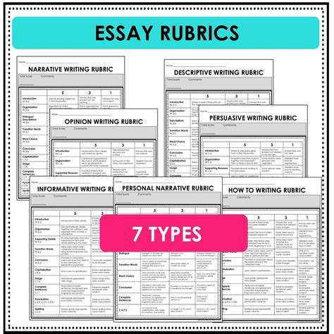 Writing Rubrics For Paragraph And Essay Writing Assignments Rockin