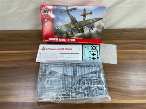 Airfix Junkers Ju87b 1 Stuka 172 Scale Plastic Model Kit A03087 Bag Is