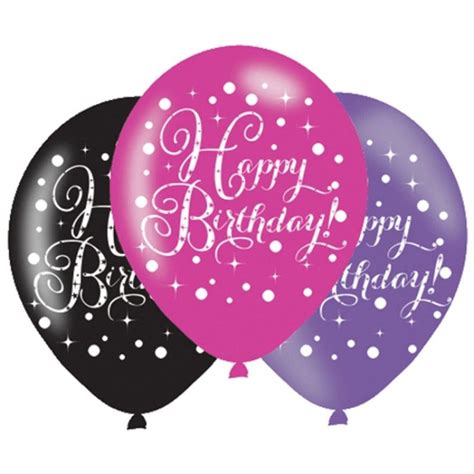Happy Birthday Girl Balloons Pink