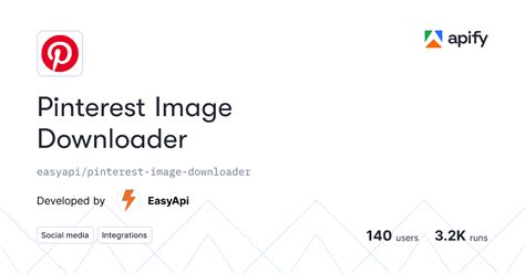 Pinterest Image Downloader Api In Python · Apify