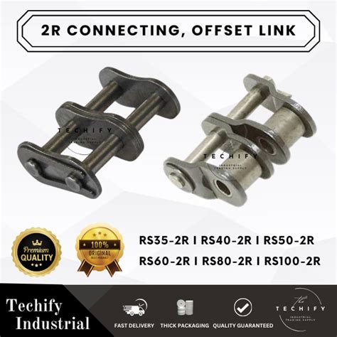 2r Connecting Offset Link Rs35 Rs40 Rs50 Rs60 Rs80 Rs100 2r Roller Chain Connector Roller