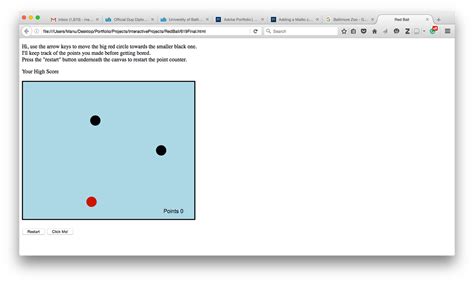 Html Canvas Javascript Game University Of Baltimore On Behance