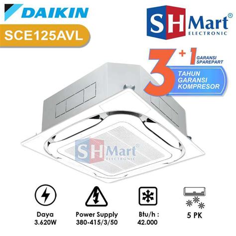Jual Ac Cassette Daikin 5 Pk Sce125av 1 Phase Non Inverter Malaysia