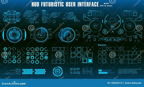 E Hud Dashboard Display Ilustra O Stock Ilustra O De Varredor