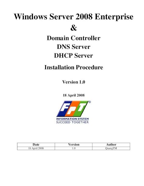 Pdf Install And Configure Active Directory Dns And Dhcp On Windows Server 2008 Dokumen Tips