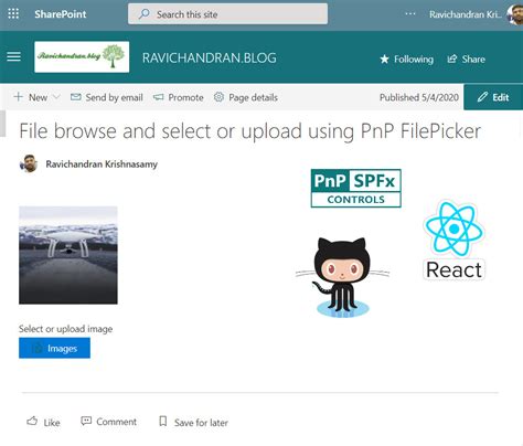 File Browse And Select Or Upload Using Pnp File Picker In The