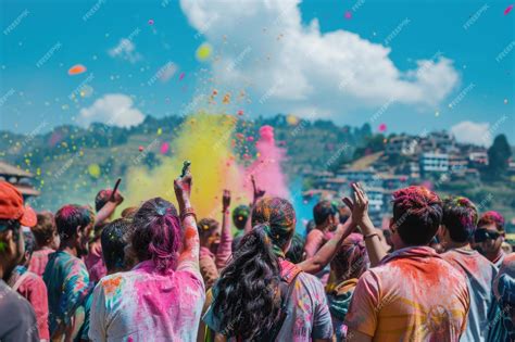 Premium Ai Image Holi Festival In Nepal