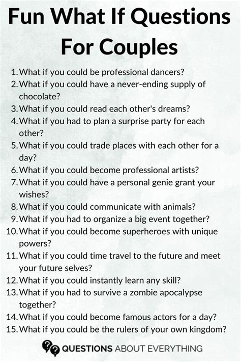 101 Fun What If Questions For Couples Spark Unique Conversations