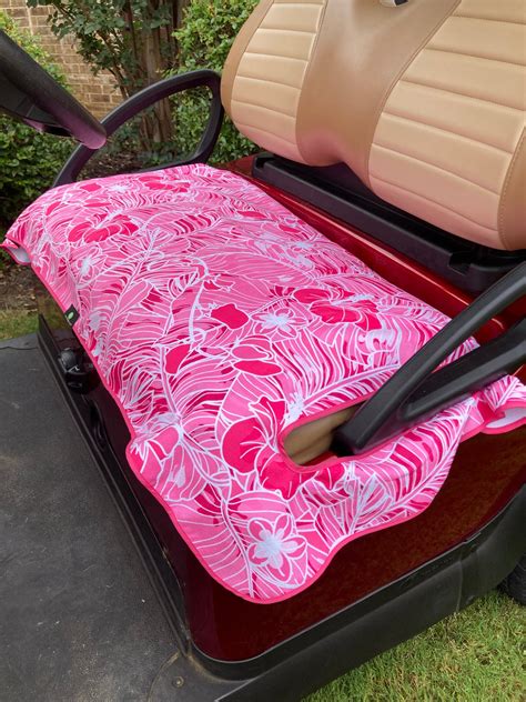 Golf Cart Seat Cover Tropical Pink Birdie Balou