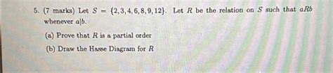 Solved Marks Let S Lot R Be The Chegg