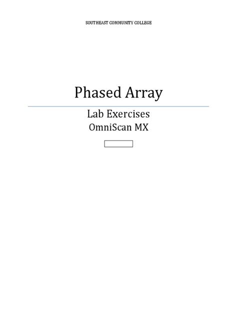 Phased Array Lab Exercises Pdf Calibration Amplitude
