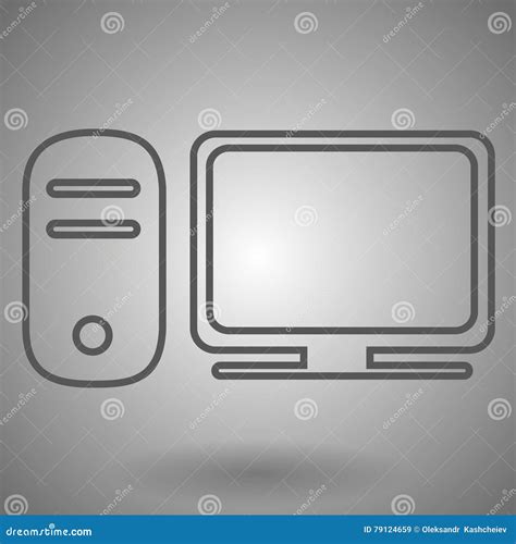 Linear Computer Tower Icon From Electronic Stuff Fill Outline Collection Thin Line Computer