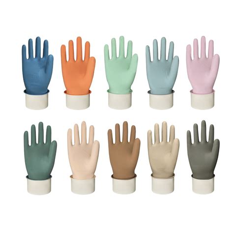 Custom Colors Waterproof Natural Rubber Latex Household Working Gloves