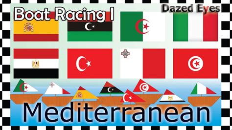Marble Race Countries Algodoo Boat Racing Mediterranean I YouTube