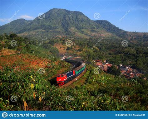Mountain Pass Railway In Java Editorial Stock Image Image Of Morning
