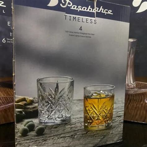 Paşabahçe Timeless Gold 4 Piece Water Glass 420 Cc Turkish Home Bazaar