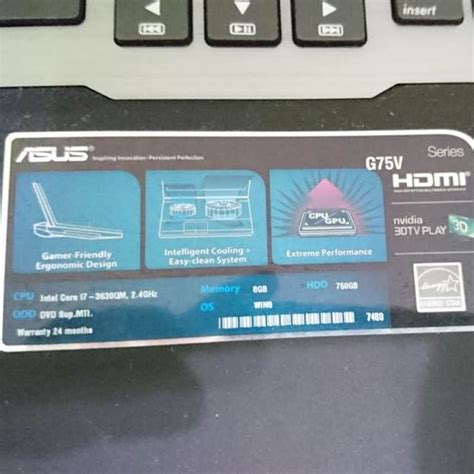 Asus Republic Of Gamers G75v Computers And Tech Parts And Accessories