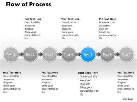 Ppt Seven PowerPoint Slide Numbers Continuous Flow Theme Of Process Templates