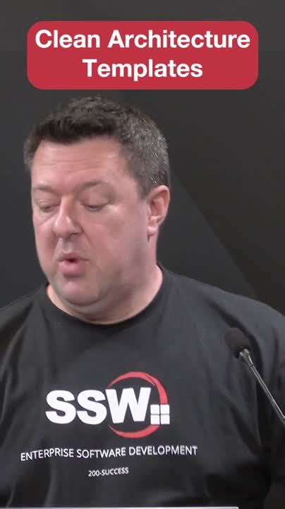 New Video Clean Architecture Template On Github Ssw Posted On The