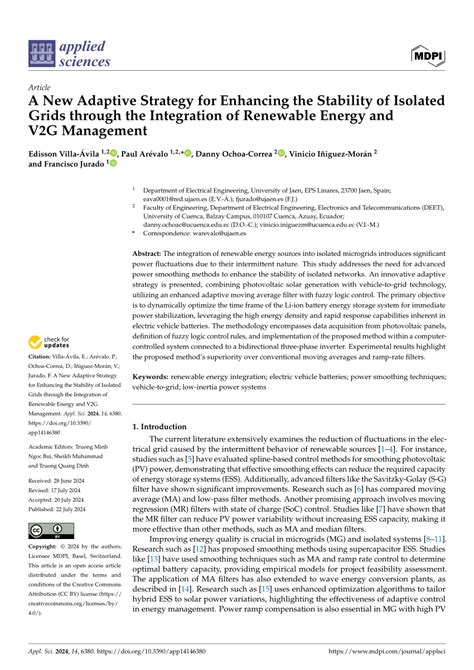 PDF A New Adaptive Strategy For Enhancing The Stability Of Isolated Grids Through The