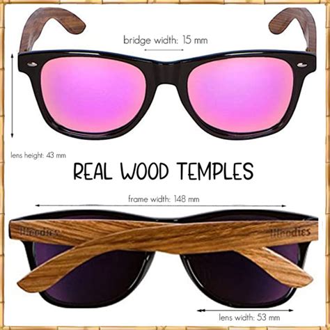 Zebra Wood Sunglasses With Pink Mirror Polarized Lens Woodies