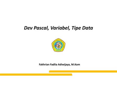 Algoritma And Pemograman 02 Variabel Dan Tipe Data Pdf
