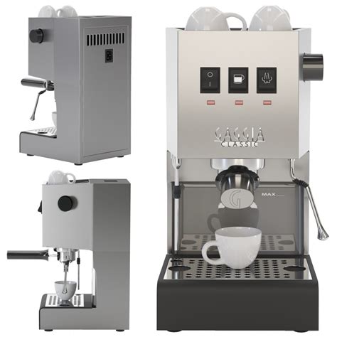 Gaggia Classic Espresso Machine 3d Model For Vray