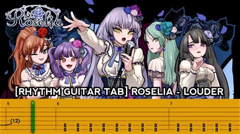 Rhythm Guitar Tab Roselia Louder Youtube