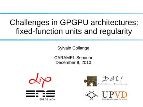 Pdf Challenges In Gpgpu Architectures Fixed Function In Gpgpu Architectures Fixed Function