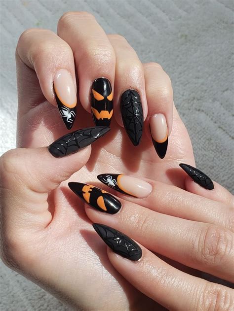 Halloween Set Literally So Perfect In 2024 Halloween Acrylic Nails