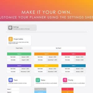 Multi Phase Project Planner Management Dashboard Excel Template