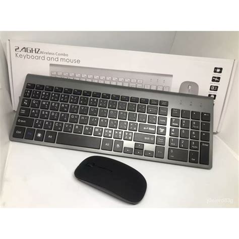 [wireless Office Keyboard] ชุดเมาส์คีย์บอร์ดไร้สาย แป้นพิมพ์ไทยอังกฤษ