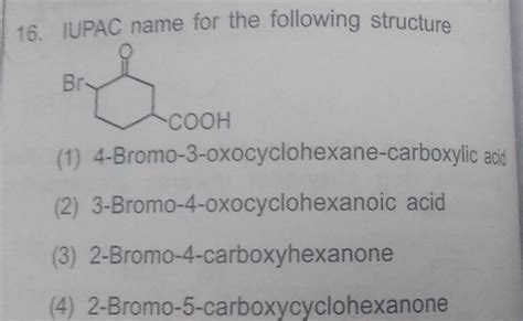 Iupac Name For The Following Structure Filo