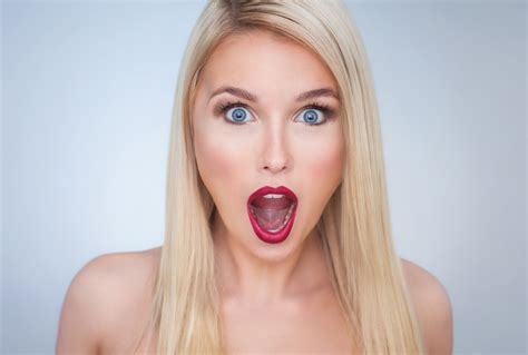 Wallpaper Face Women Model Blonde Long Hair Open Mouth Nose