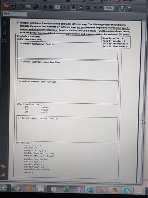 solved find 8 function definitions functions can be